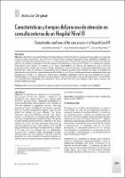Características y tiempos del proceso de atención en consulta externa ...