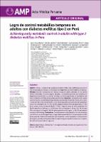 Logro de control metabólico temprano en adultos con diabetes mellitus ...