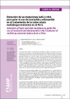 Detección de las mutaciones katG e inhA para guiar el uso de isoniazida ...