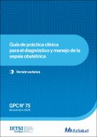 Guía de Práctica Clínica para el diagnóstico y manejo de la Sepsis ...